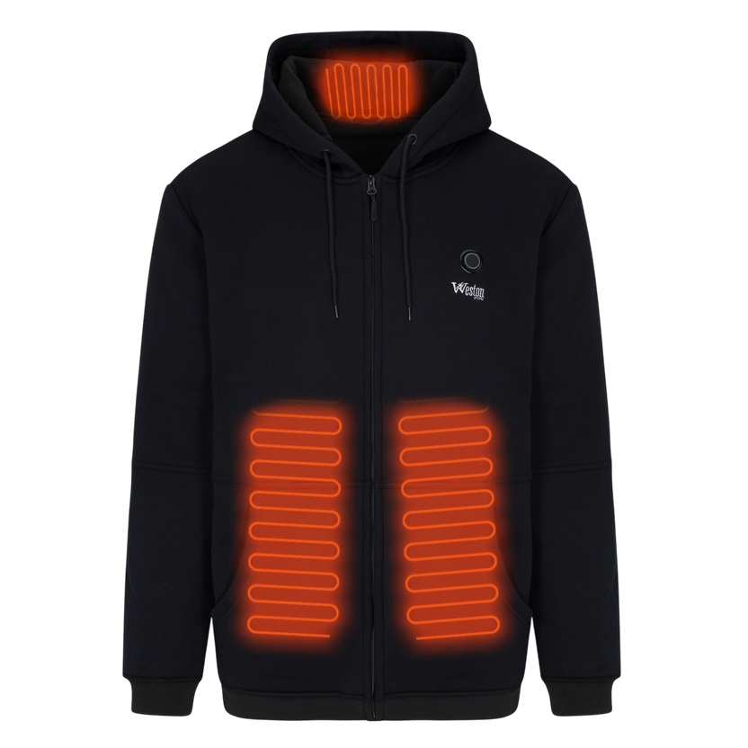 Unisex Heated Zip Hoodie | 4 Heat Zones, Up to 130°F Heat – Weston Store
